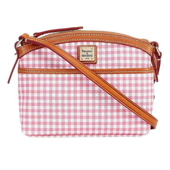 Dooney & Bourke | Bags | Dooney Bourke Pink Gingham Crossbody | Poshmark